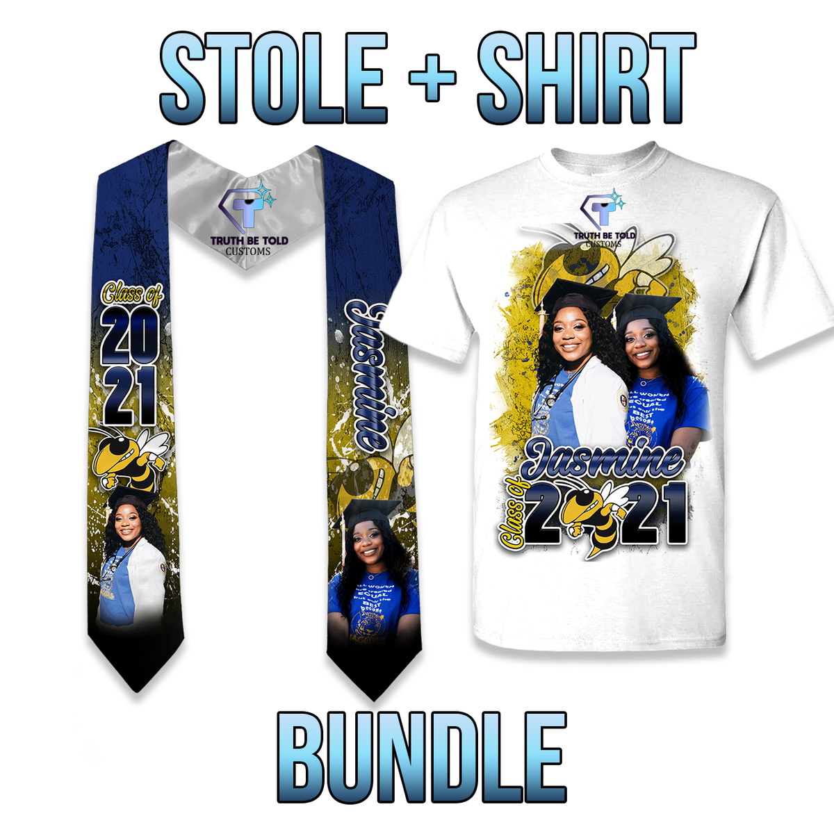 Graduation Shirt & Stole bundle – TruthbeToldCustoms